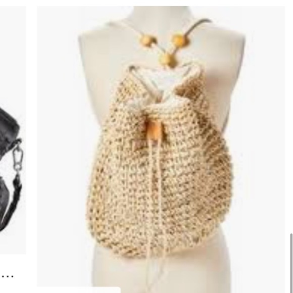 Vintage | Bags | Vintage Straw Backpack Handbag | Poshmark